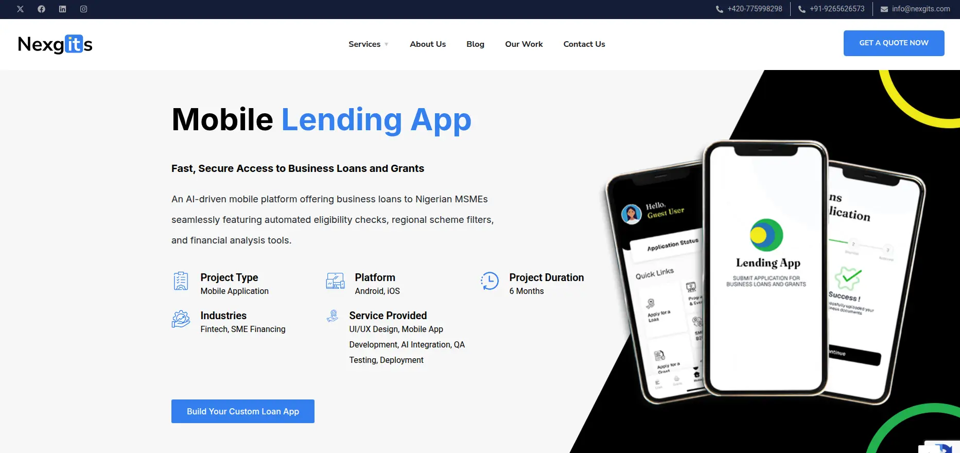 Mobile Lending App Case Study | Fast & Secure Loans | Nexgits